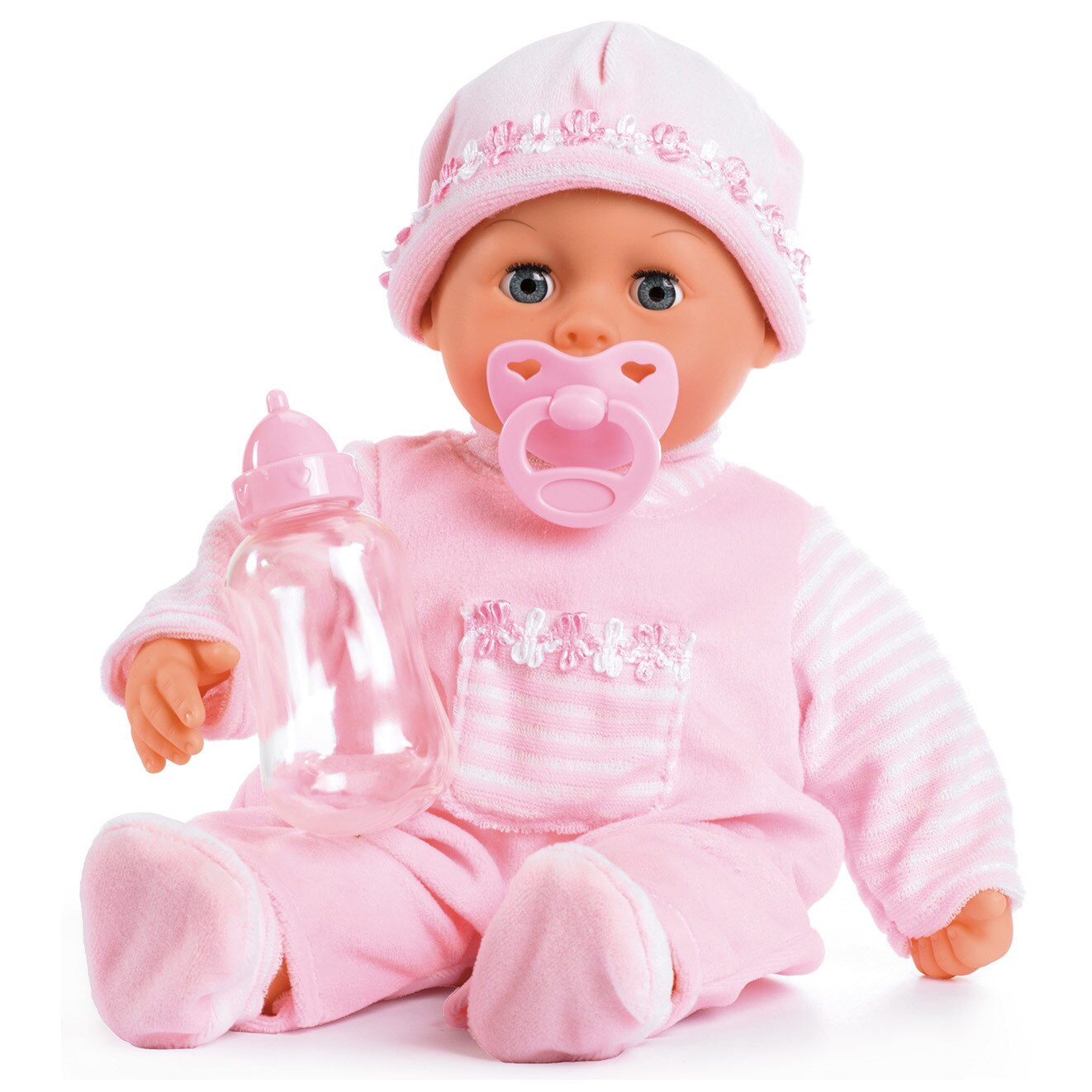 Bayer: First Words Baby Doll with Sounds and Accessories, 15 Inch Soft ...
