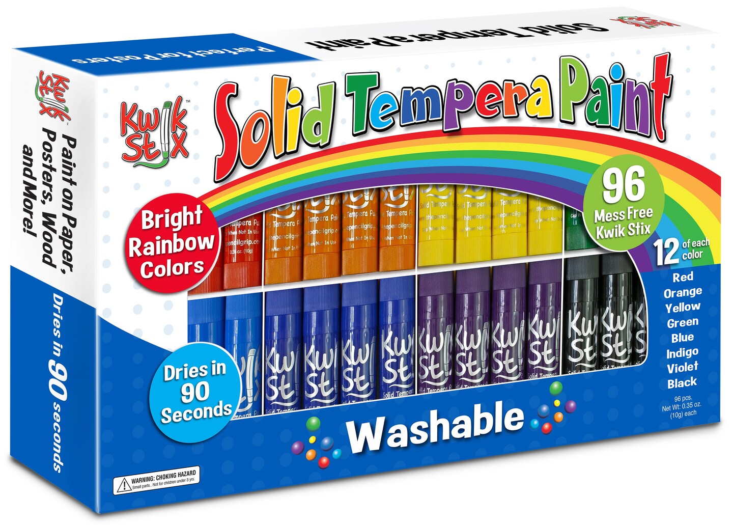 Kwik Stix Colors Class Pack 96/Pkg-Rainbow, 12 Of Each Color | Michaels