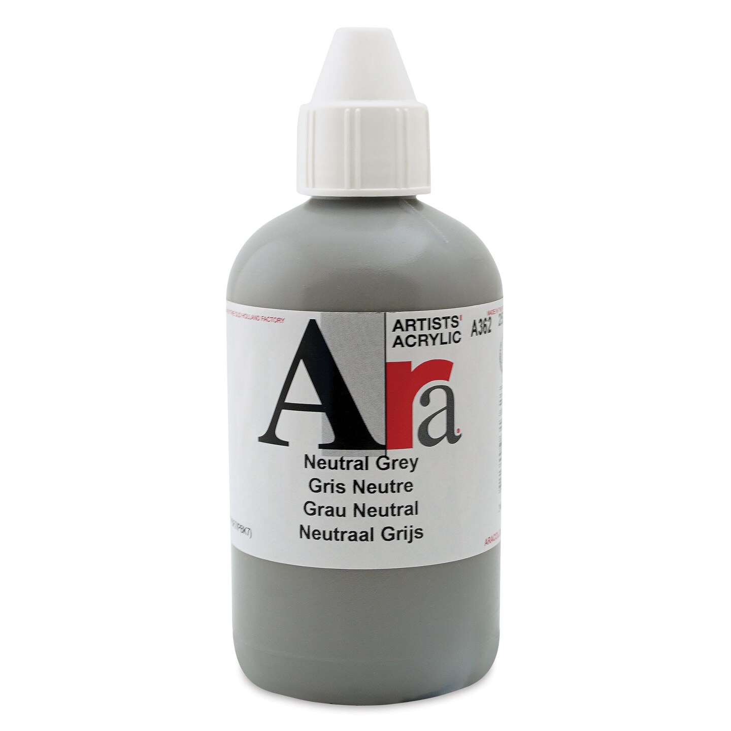 Ara Artists’ Acrylic Paint - Neutral Grey, 250 ml bottle, Count: 1 ...