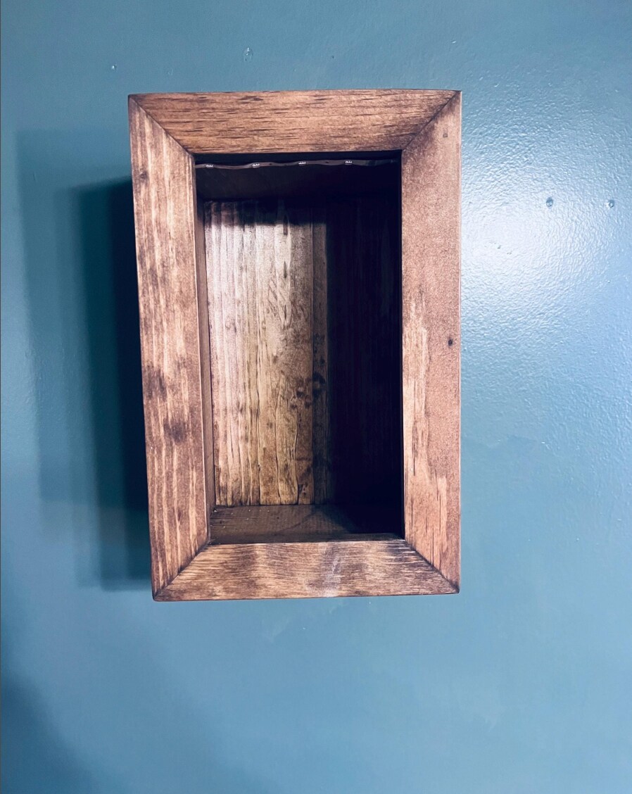 Wall mounted lighted shadow box. | MakerPlace by Michaels