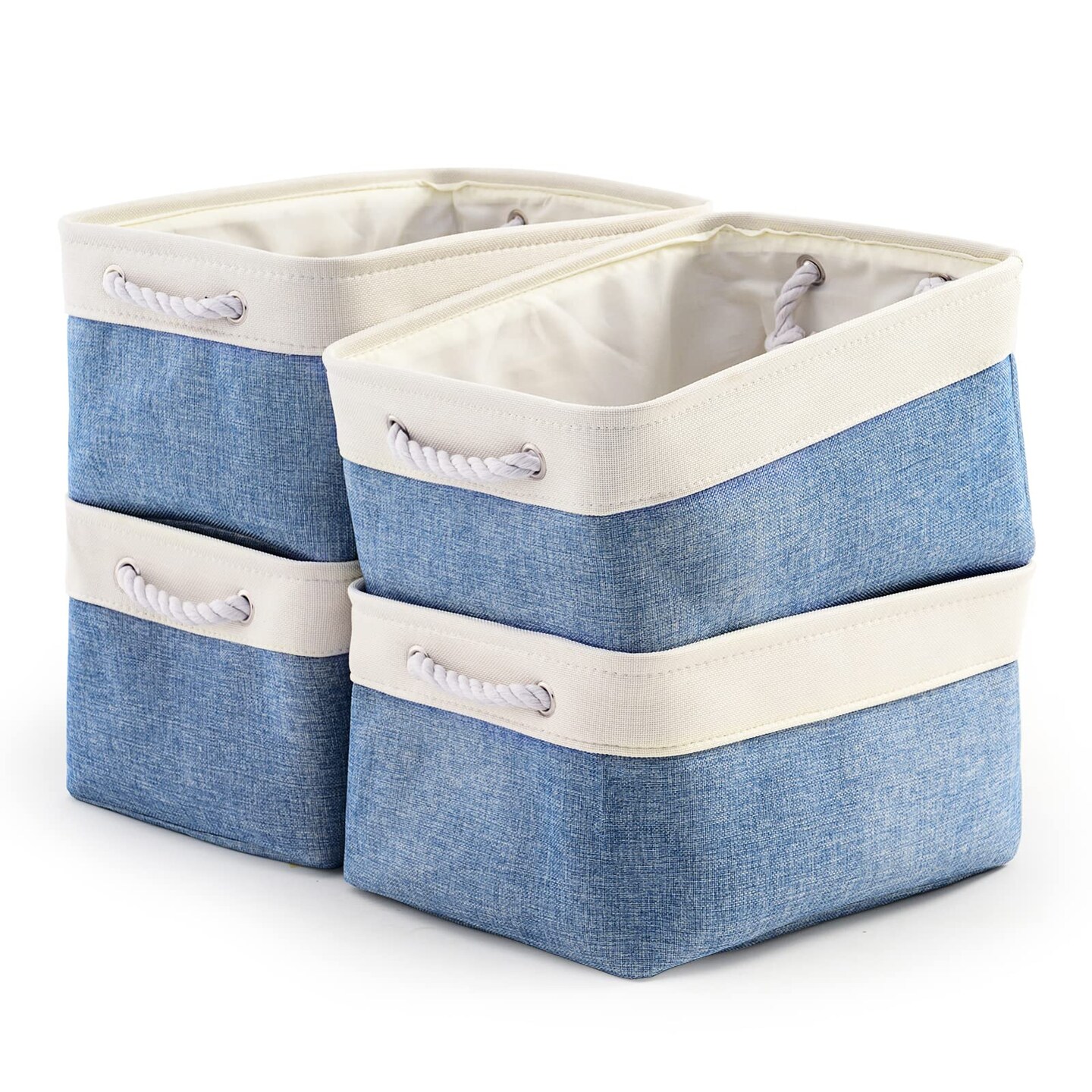 TcaFmac Storage Basket for Organizing - Large 4 Pack Fabric Storage ...