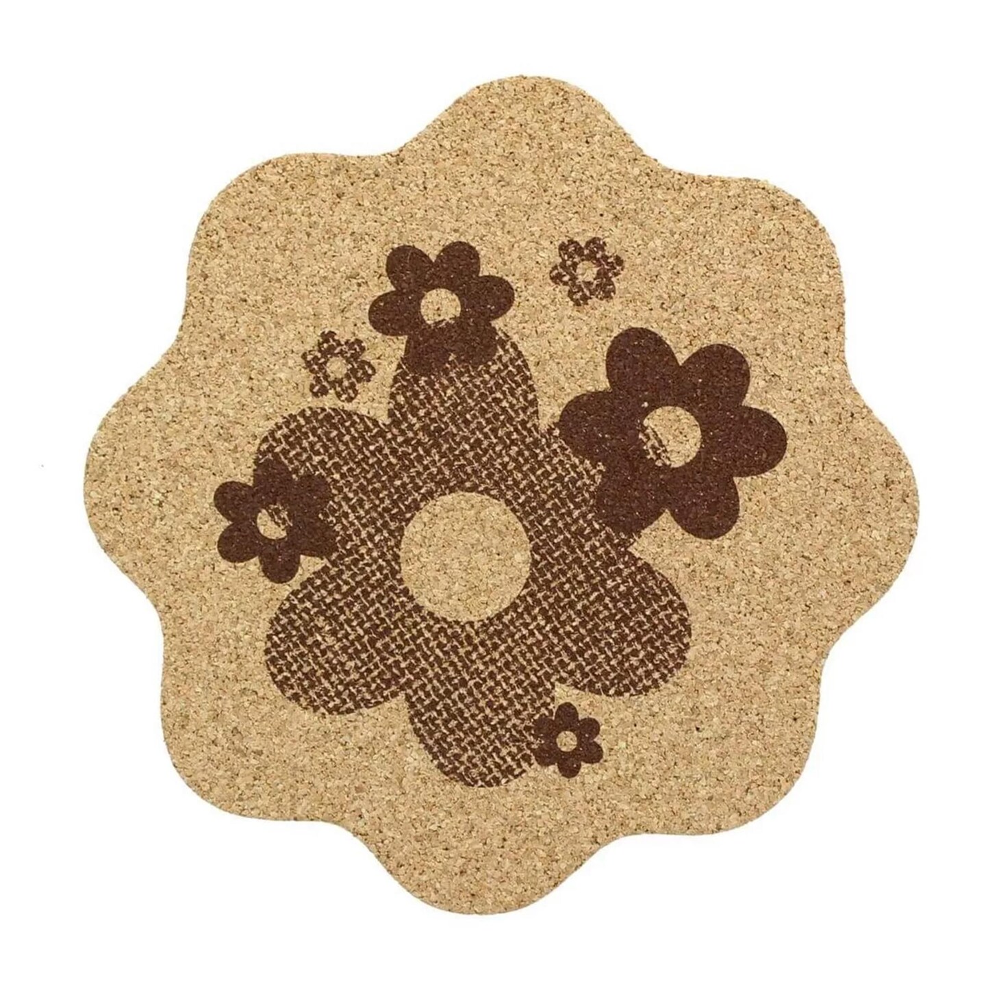 Single Retro Cork Drink Coaster - Daisies | Michaels