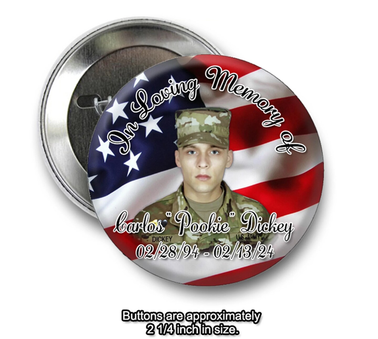 In loving Memory of Rest In Peace 2 inch Pin back Buttons item002 ...