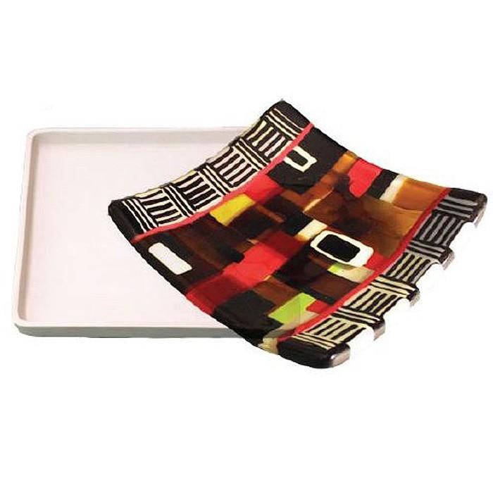 8.75” x 8.75" x 1.25" Patty Gray Square Dam Glass Fusing Kiln Mold ...