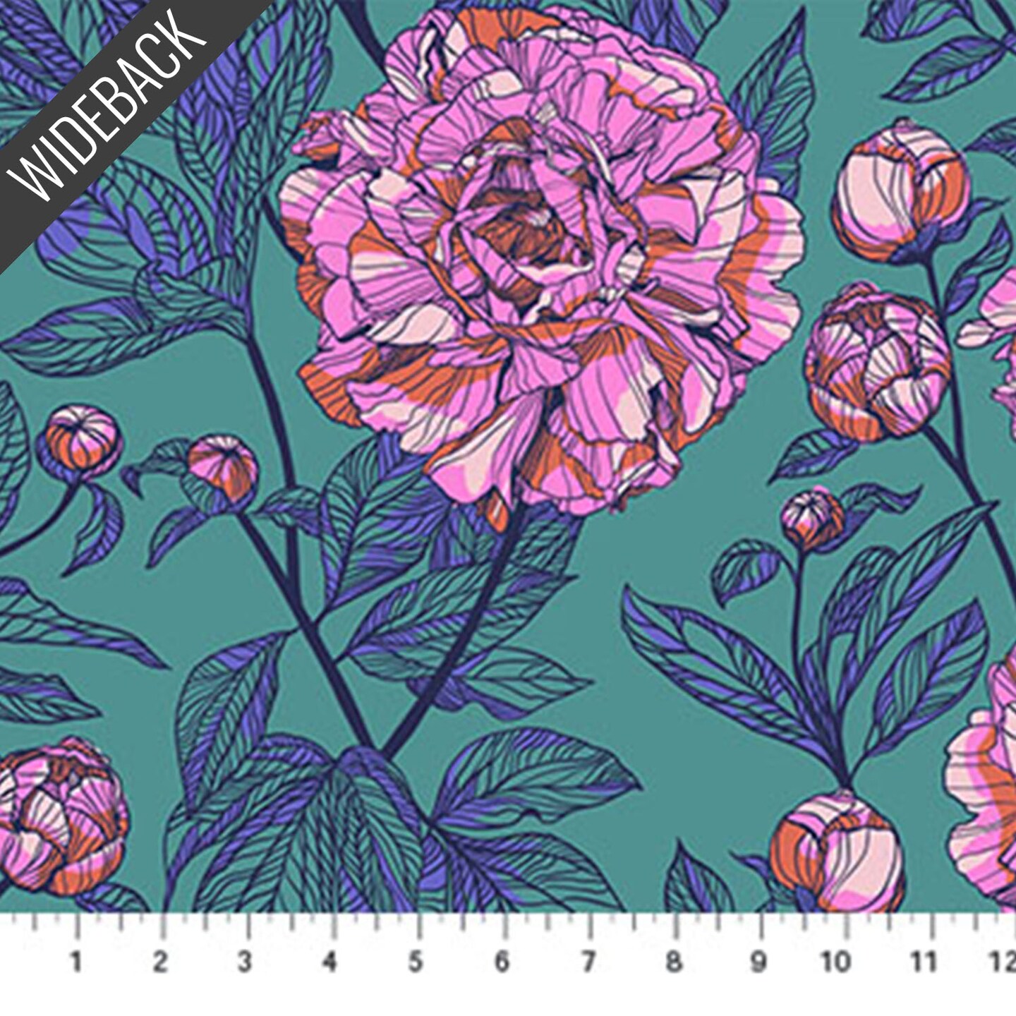 Peony Wideback (108 Inch) in Jade (bamt1003-78) | Indelible | Anna ...