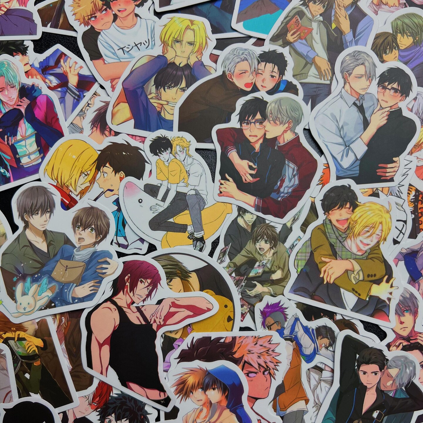 Anime Yaoi stickers, 50 assorted yaoi stickers, waterproof anime vinyl ...