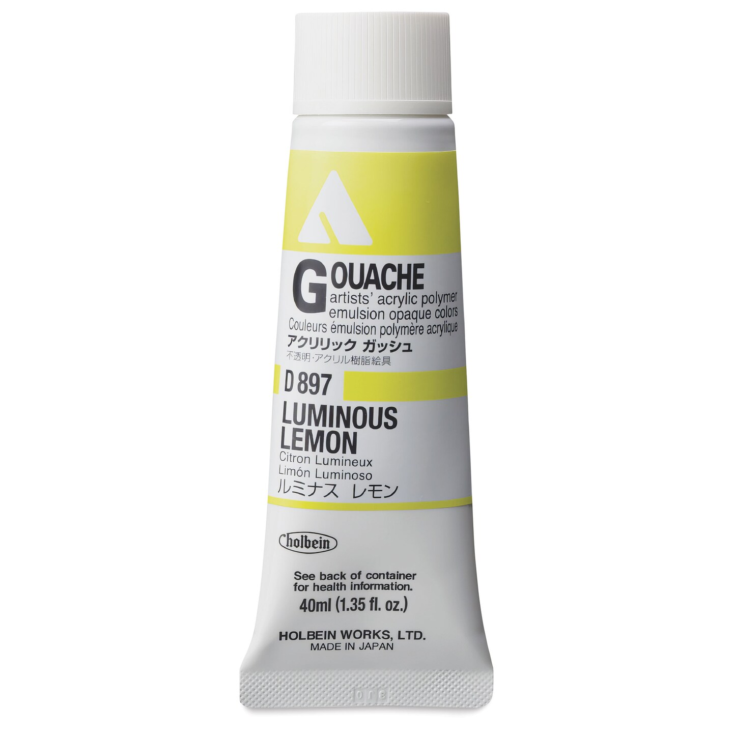 Holbein Acrylic Gouache – Luminous Lemon, 40 ml tube | Michaels