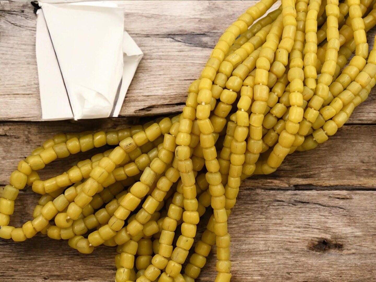 Mustard Yellow Java Glass Beads - Indonesian Glass | Michaels