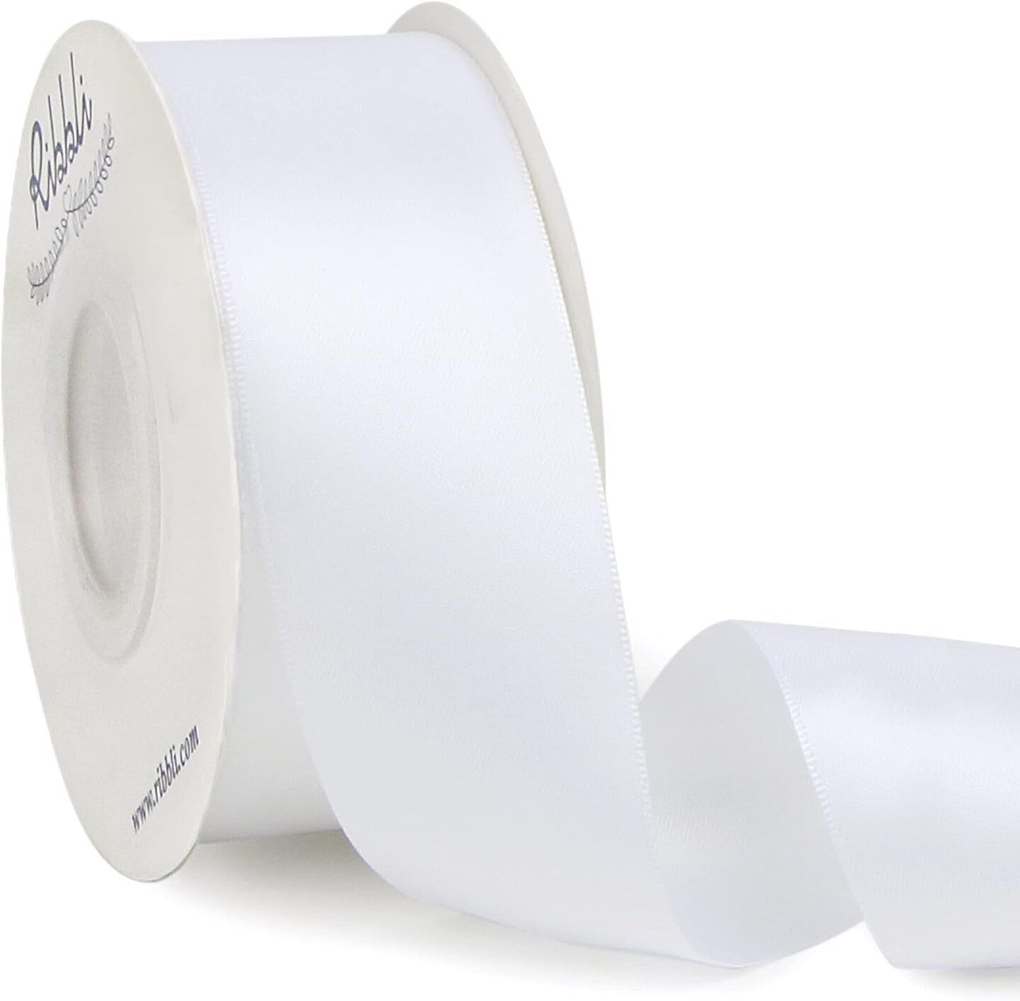 White Double Faced Satin Ribbon,1-1/2” X Continuous 25 Yards,Use for ...