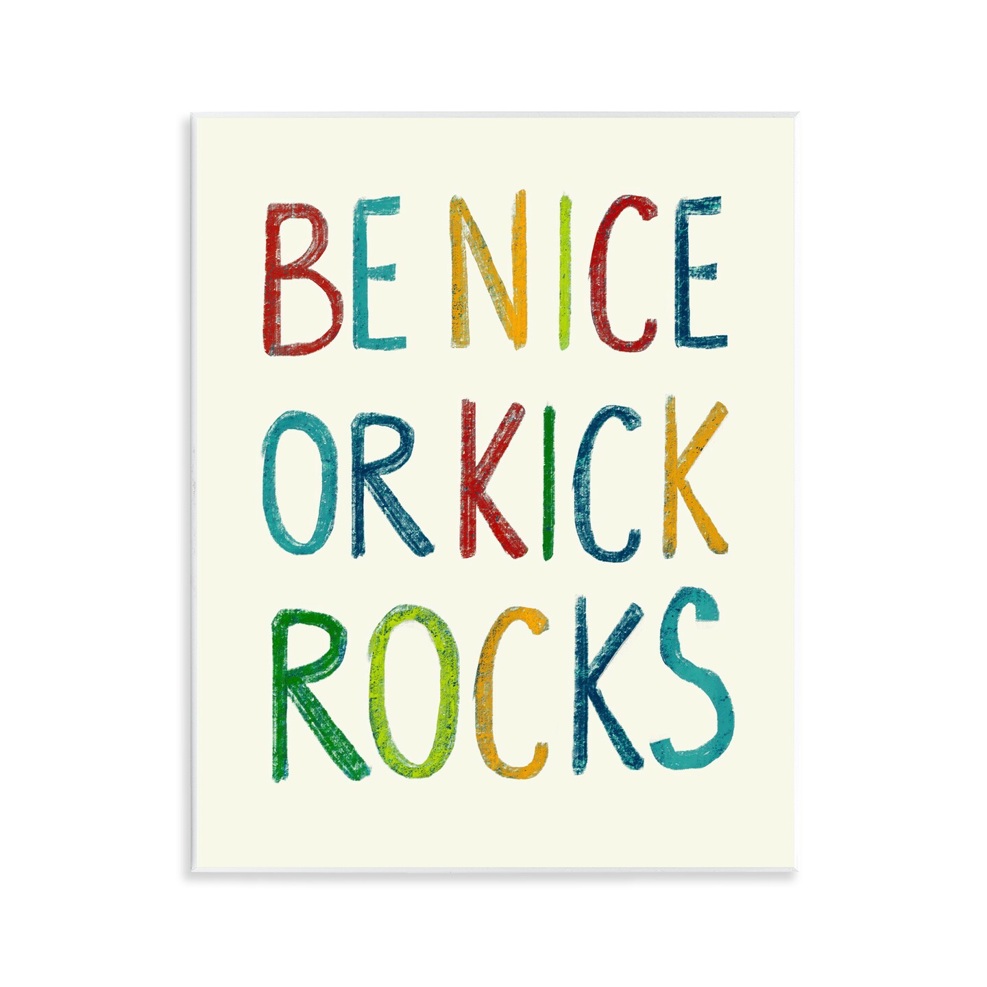 Stupell Industries Be Nice Minimal Phrase Wall Plaque Art Design by ...