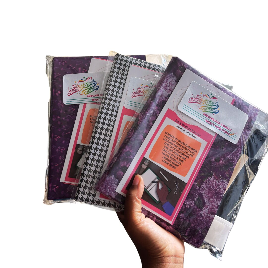 Hardcover book binding kit, make your own hardcover book at home, DIY, arts and crafts, craft ...