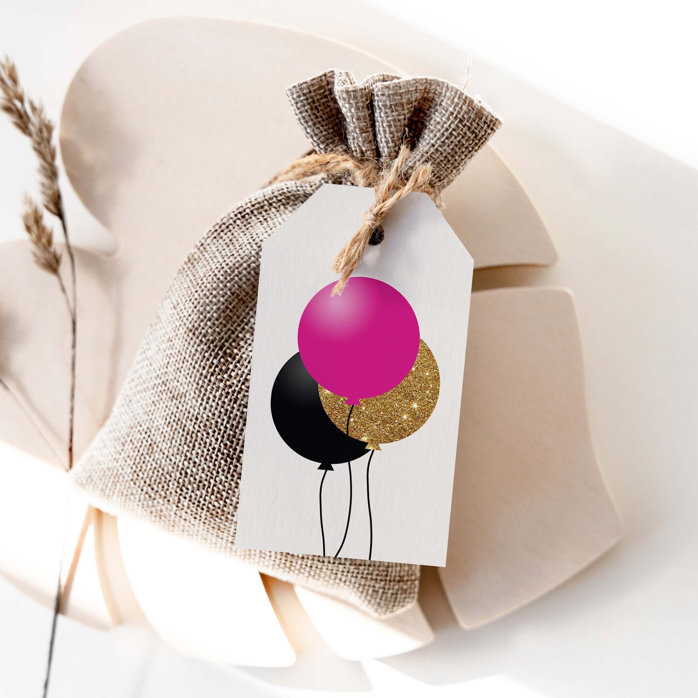 Ballons Birthday Gift Tags | Baby Shower Gift Tags | Party Gift Tags ...