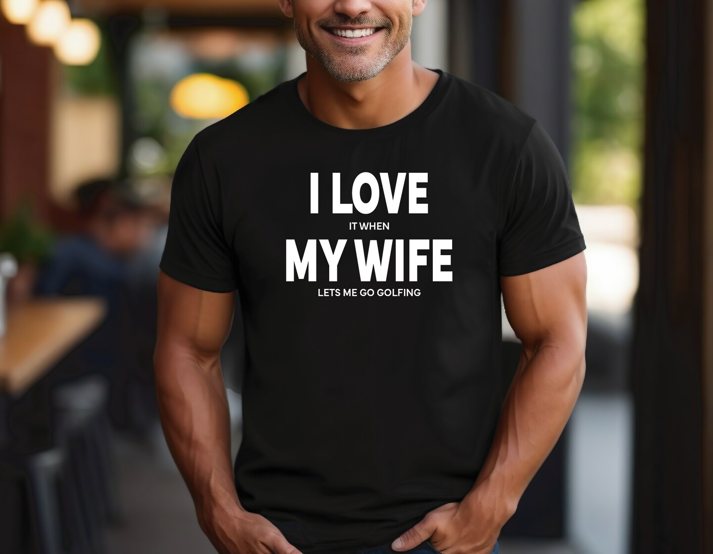 Funny Golf Shirt | I Love My Wife Shirt | I Love It When My Wife Lets Me Go Golfing | Perfect ...