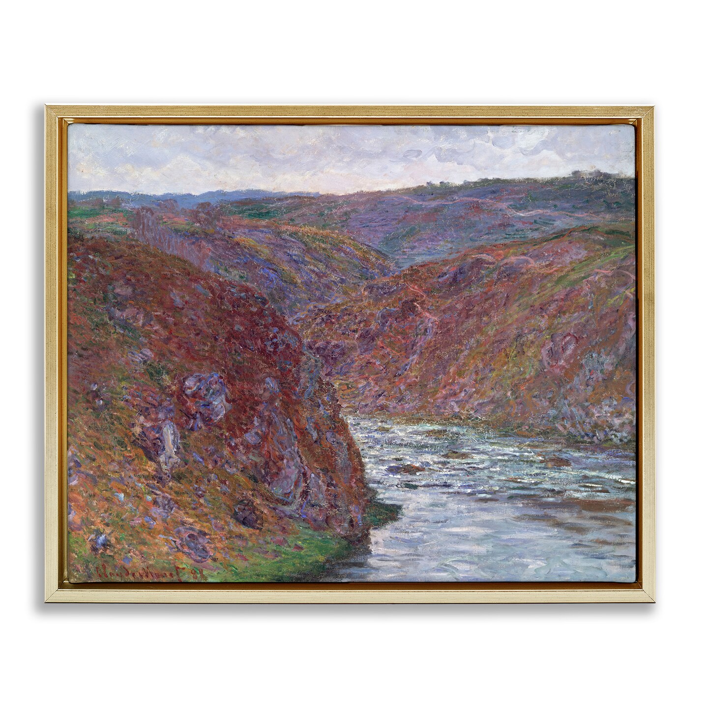 Stupell Industries Classical Valley of Creuse Framed Floater Canvas ...