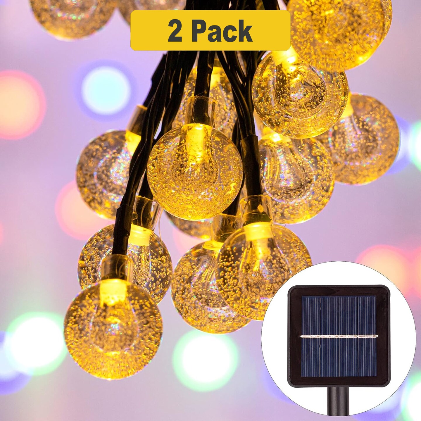 Festive Solar-Powered Bubble String Lights with 60 LEDs | Michaels