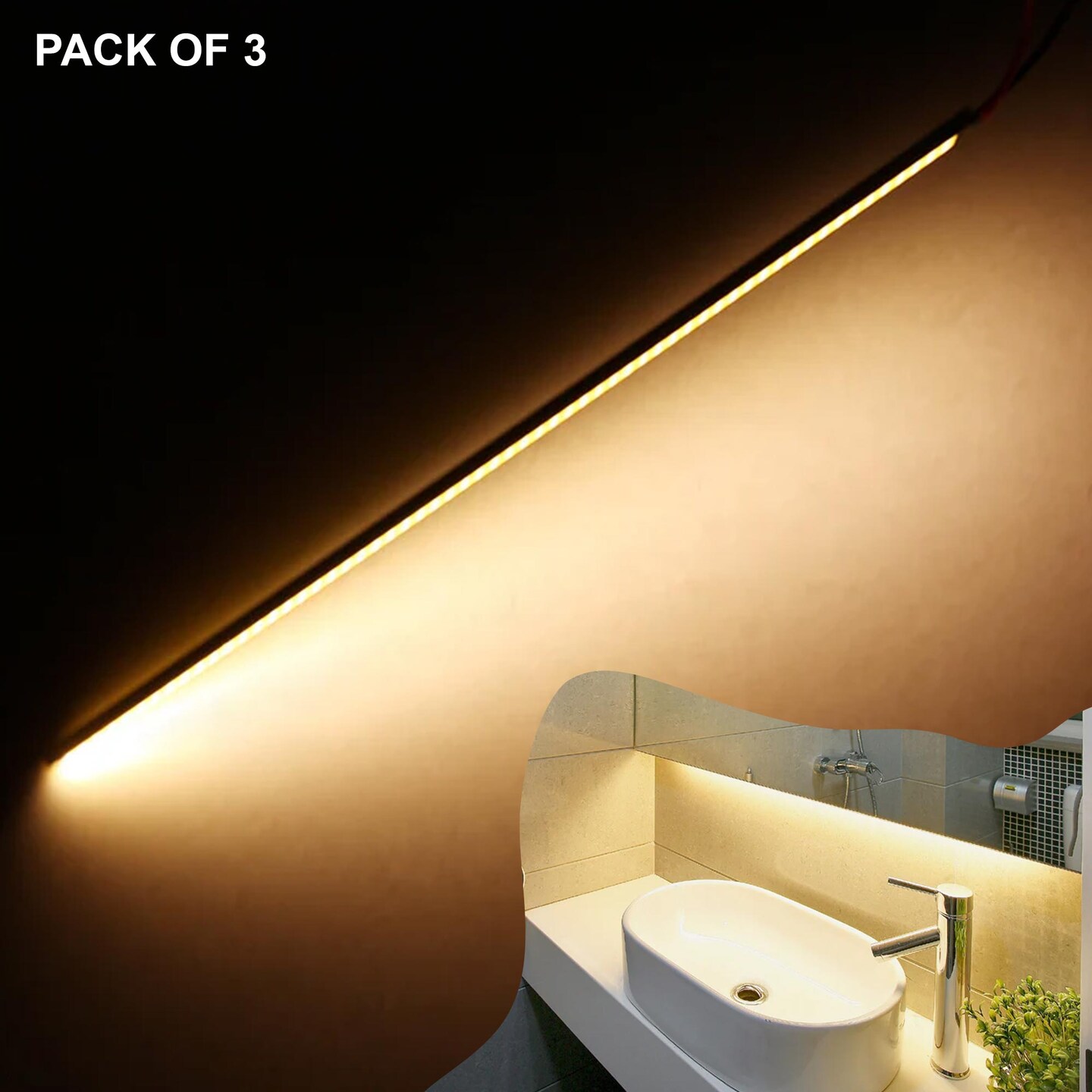 72 LED Strip Bar Light, Sleek Aluminum Fixture for Mood & Accent ...