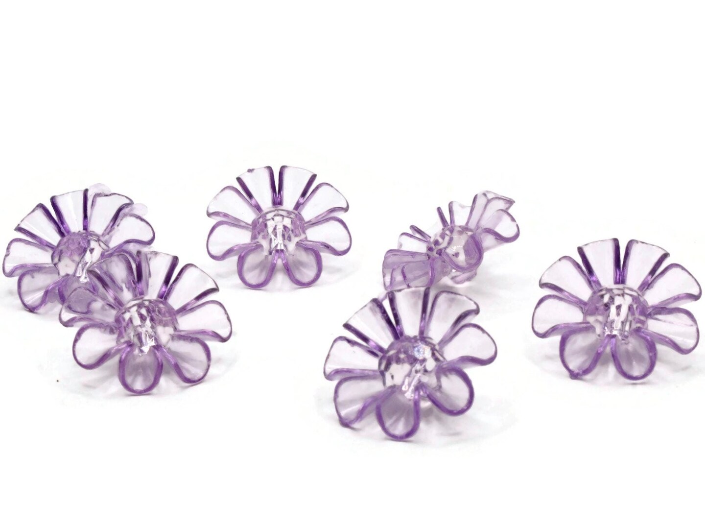 6 30mm Large Purple Flower Plastic Shank Buttons bJ1 | Michaels