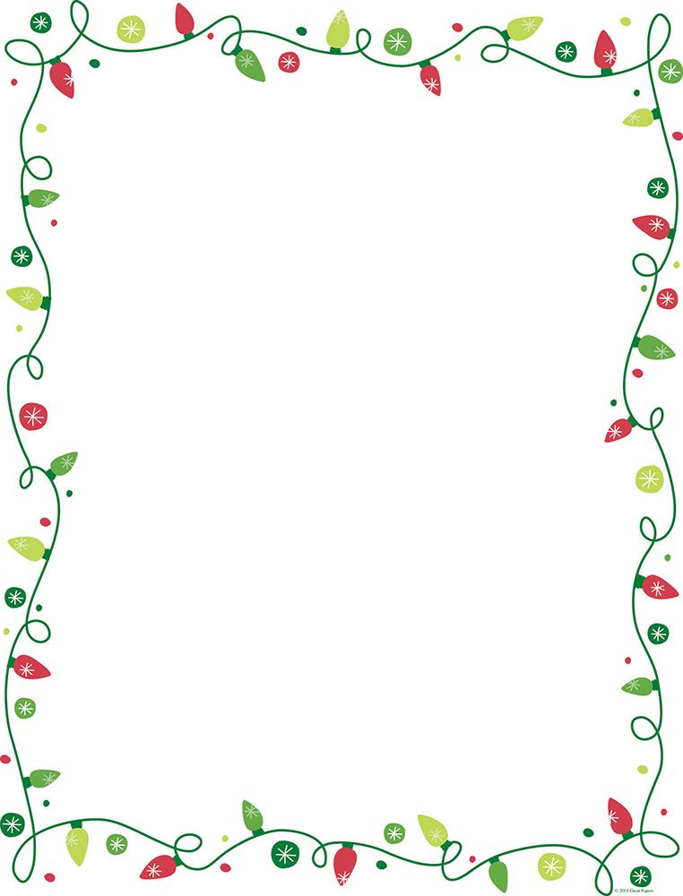 Great Papers! Holiday Stationery Letterhead with Foil, String of Lights ...