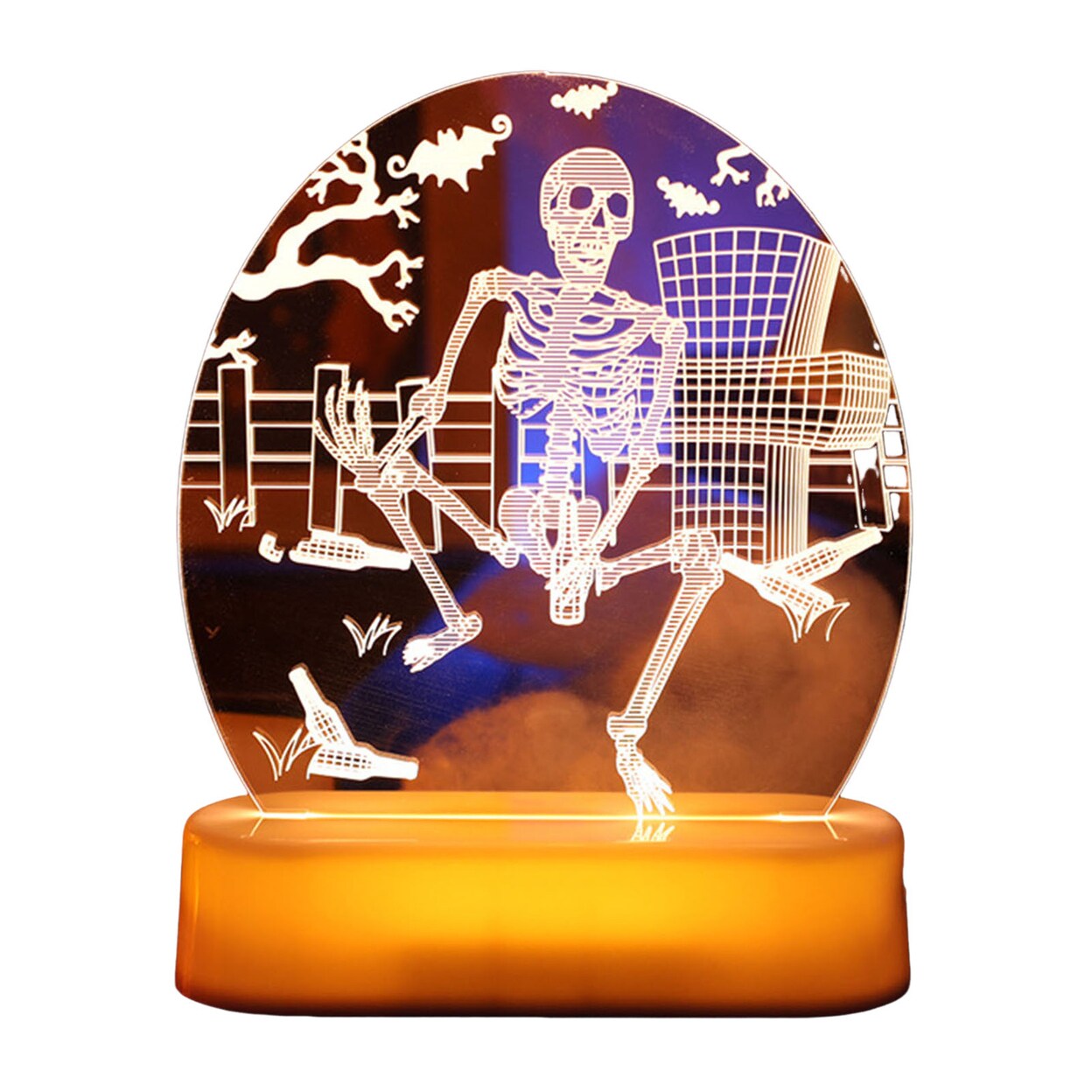 Halloween Decorative Light With Remote Control Spooky Scarecrow Skull ...