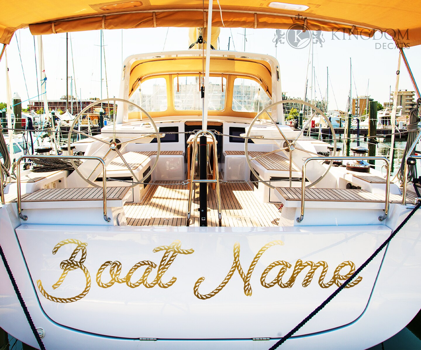Boat Name Decal | Custom Boat Name Sticker, Rope Style Boat Name Decal ...