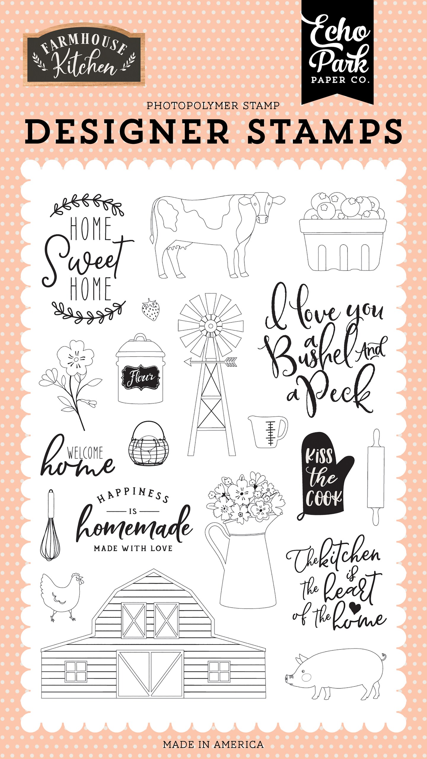Farmhouse Kitchen: Heart of the Home 4x6 Stamp Set | Michaels