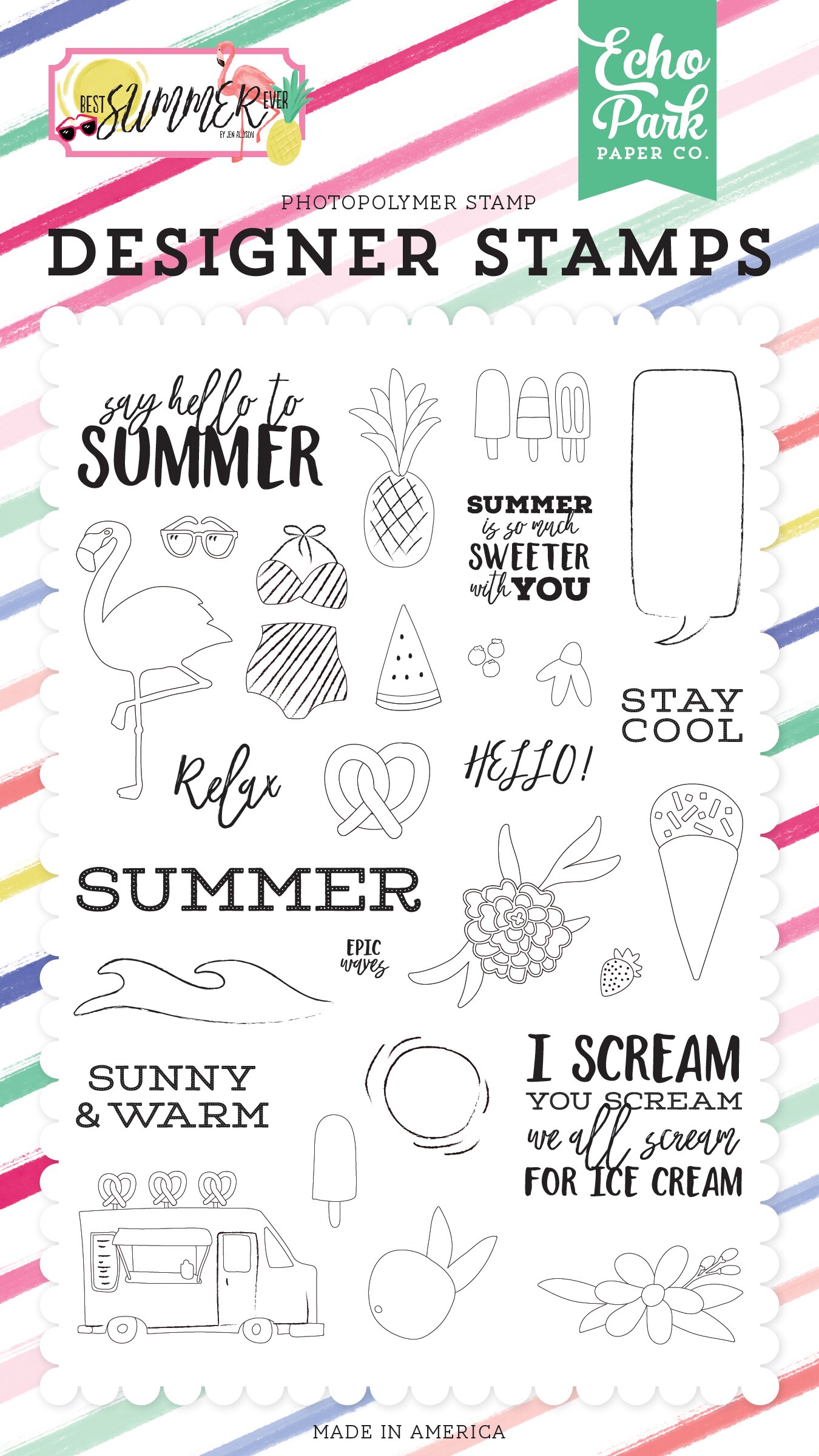 Best Summer Ever: Say Hello To Summer Stamp Set | Michaels