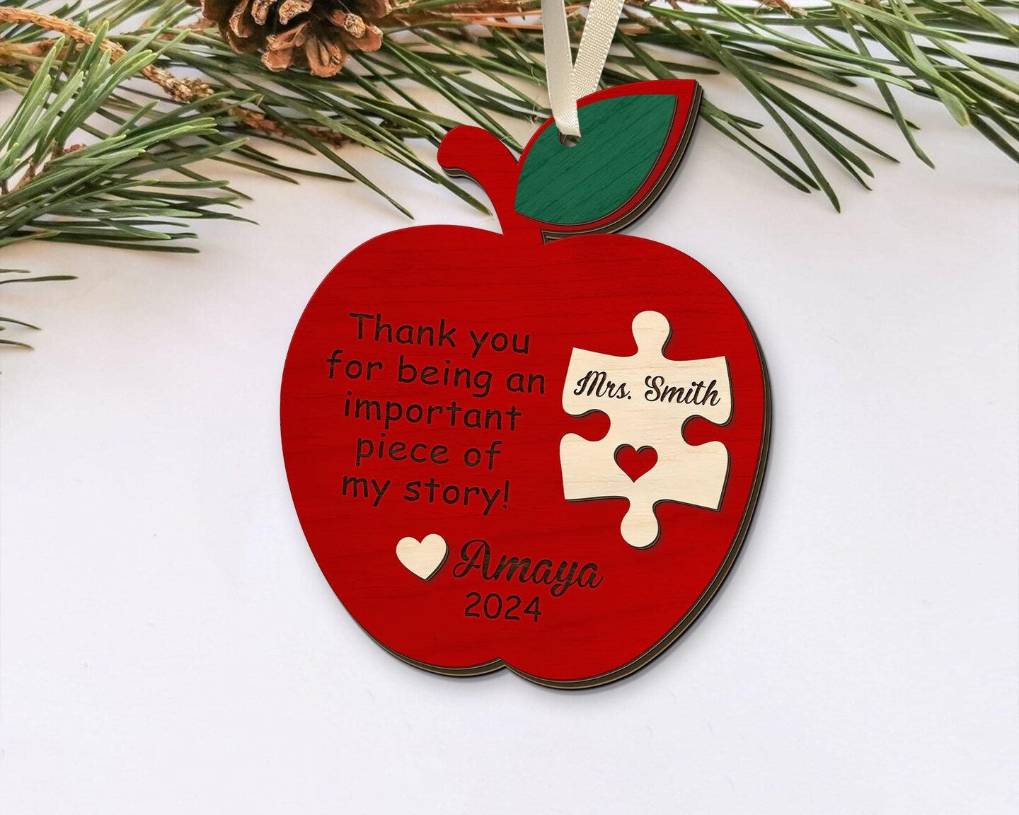 Personalized Teacher Gifts, Teacher Christmas Ornament, Teacher ...