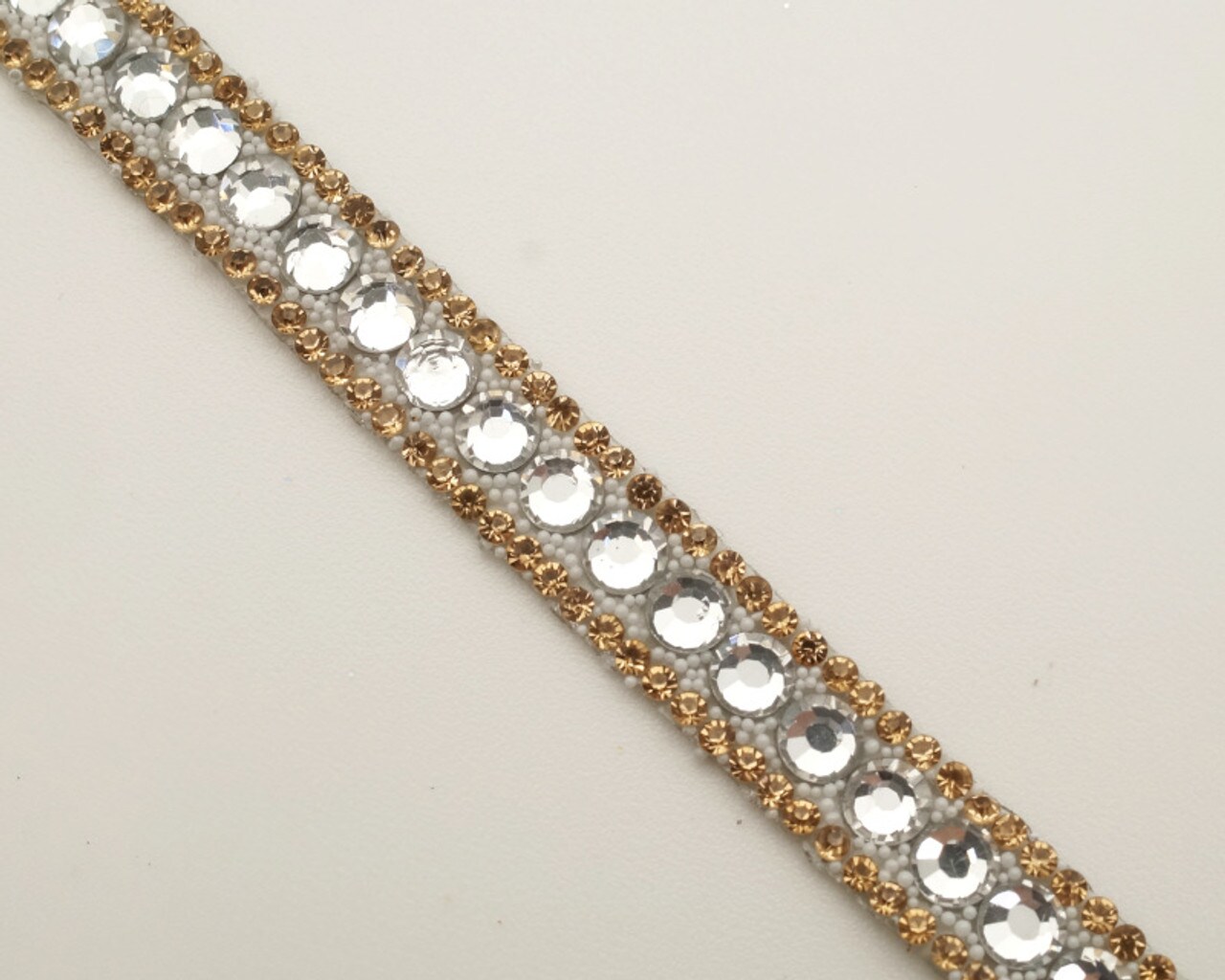 1/4" x 5 Yards Gold Iron-On Rhinestone Seam Trim | Michaels