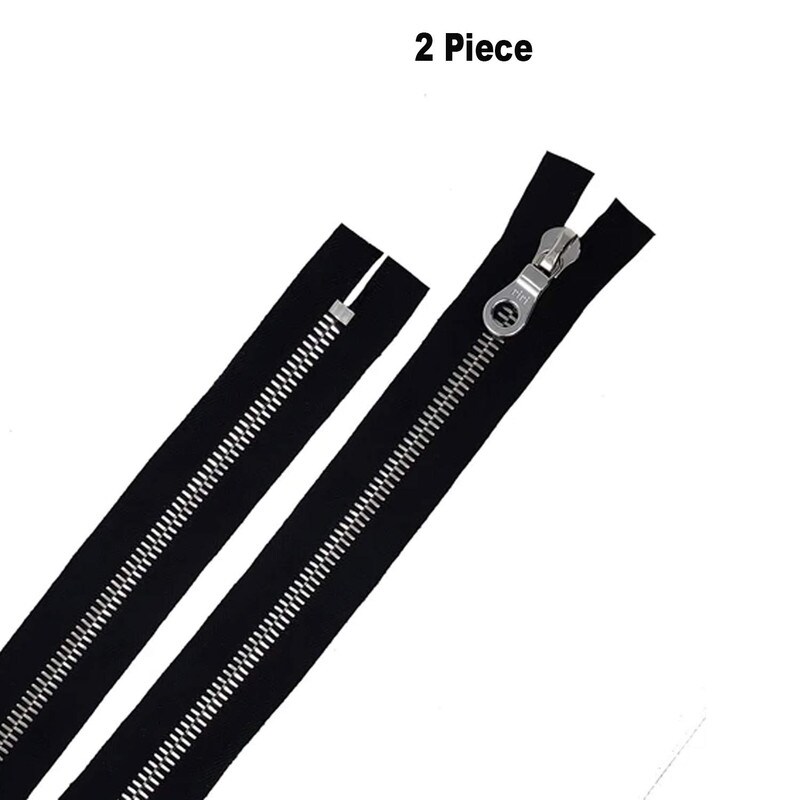 8MM Closed Bottom Zipper with KTA Pull – Black/Nickel, Count: 2 Piece ...