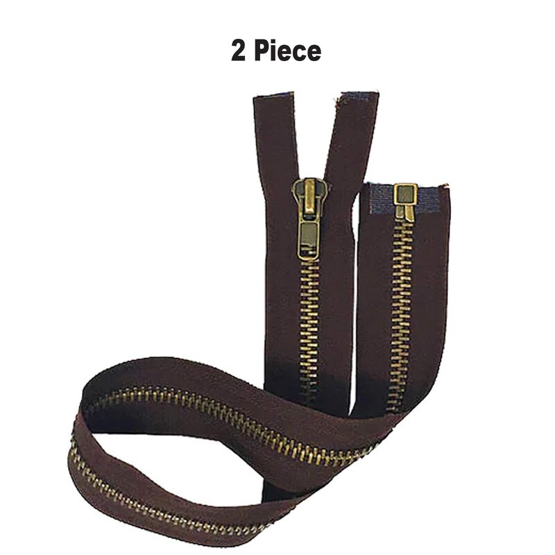Zipper – Brown 10MM Antique Brass Open Bottom Jacket Zipper 22" | Michaels
