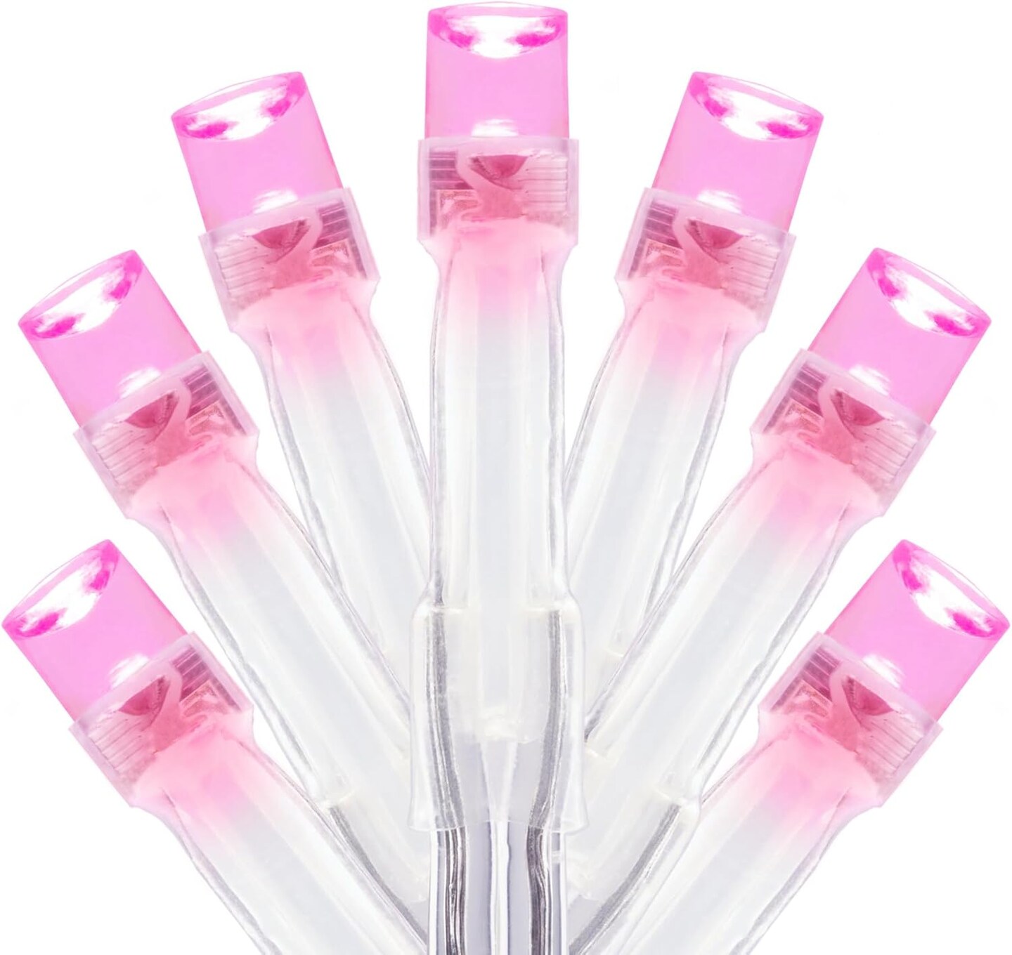 100 ft 300 Count Pink LED String Lights with 8 Models Adapter, Clear ...