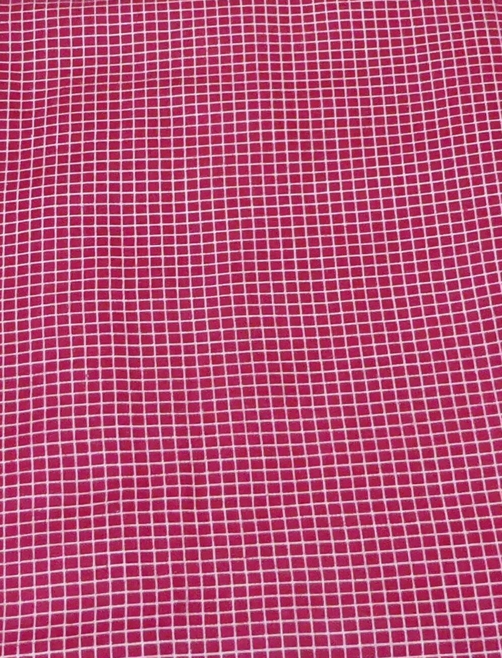 Red with White Stripey Squares Cotton Fabric by the yard | Michaels