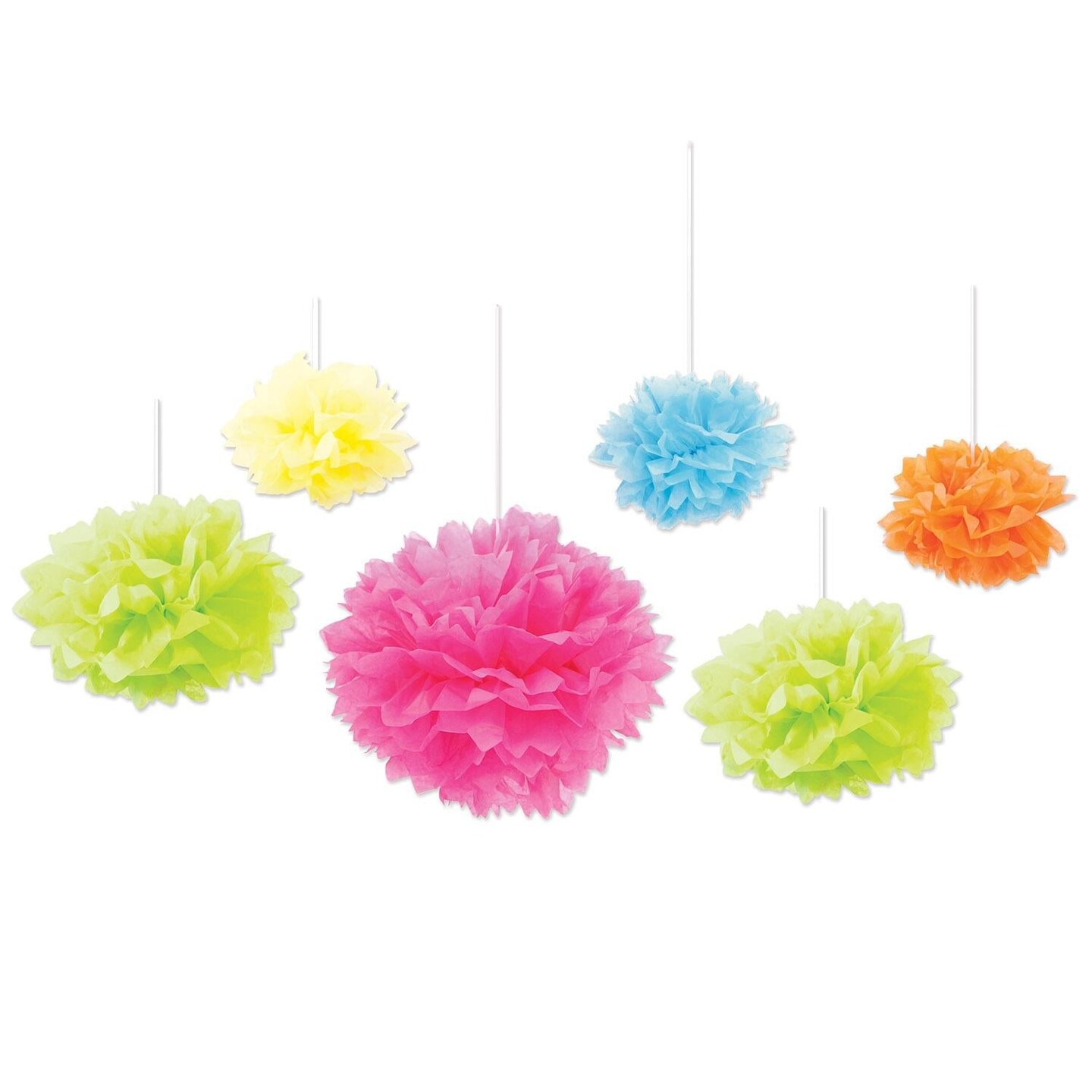 36 Pack Beistle Party Tissue Fluff Balls - bright | Michaels