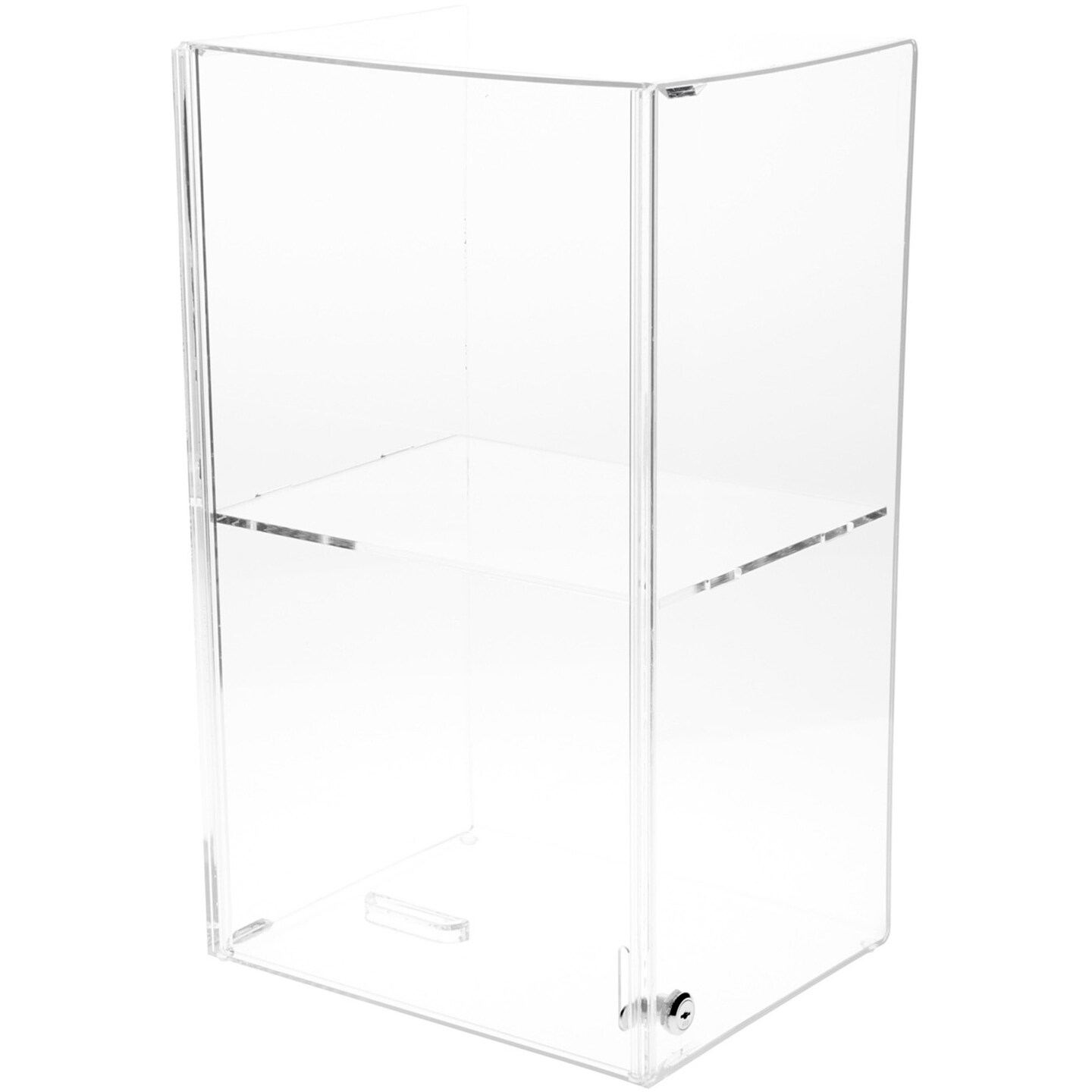 Plymor Clear Acrylic Locking Display Case with Sliding Back, 1 Shelf ...