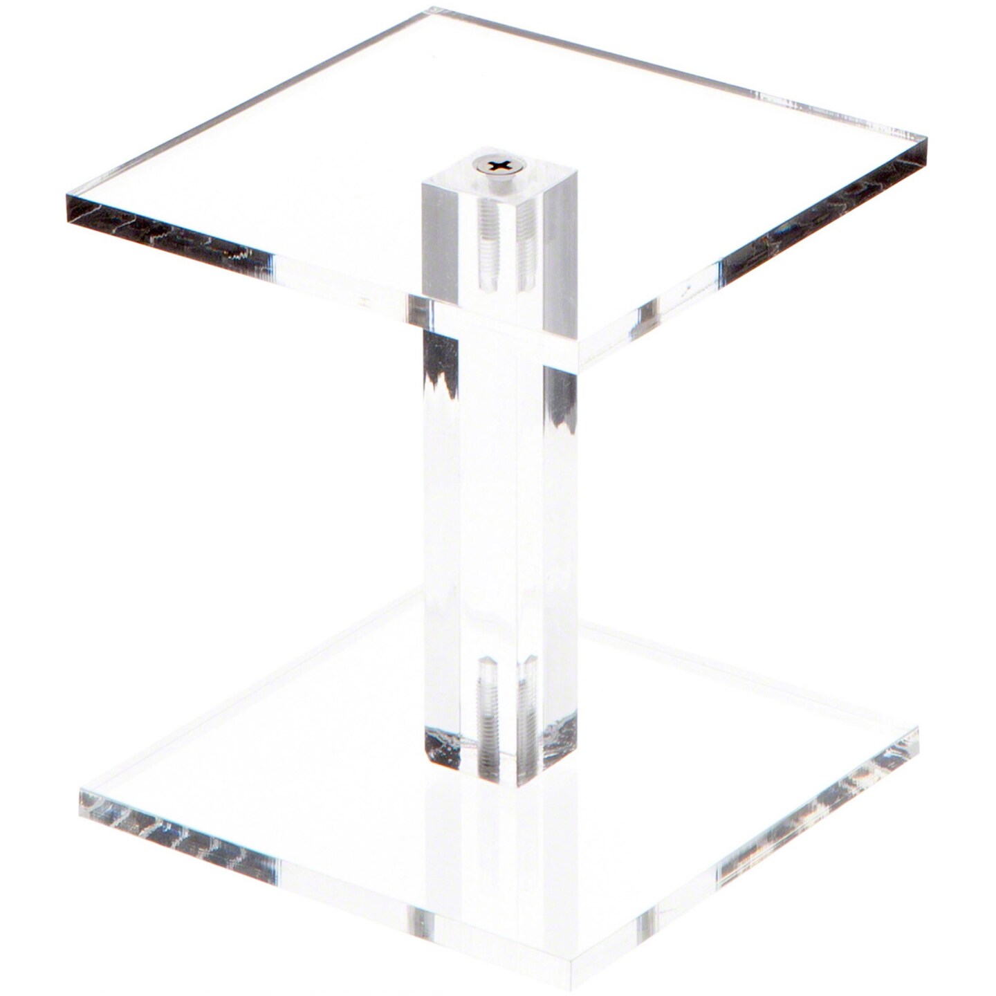 Plymor Clear Acrylic Square Barbell Pedestal Display Riser 4.5 inches ...