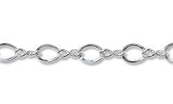 JewelrySupply Figure 8 Link Chain 2.4mm .925 Sterling Silver (Priced ...