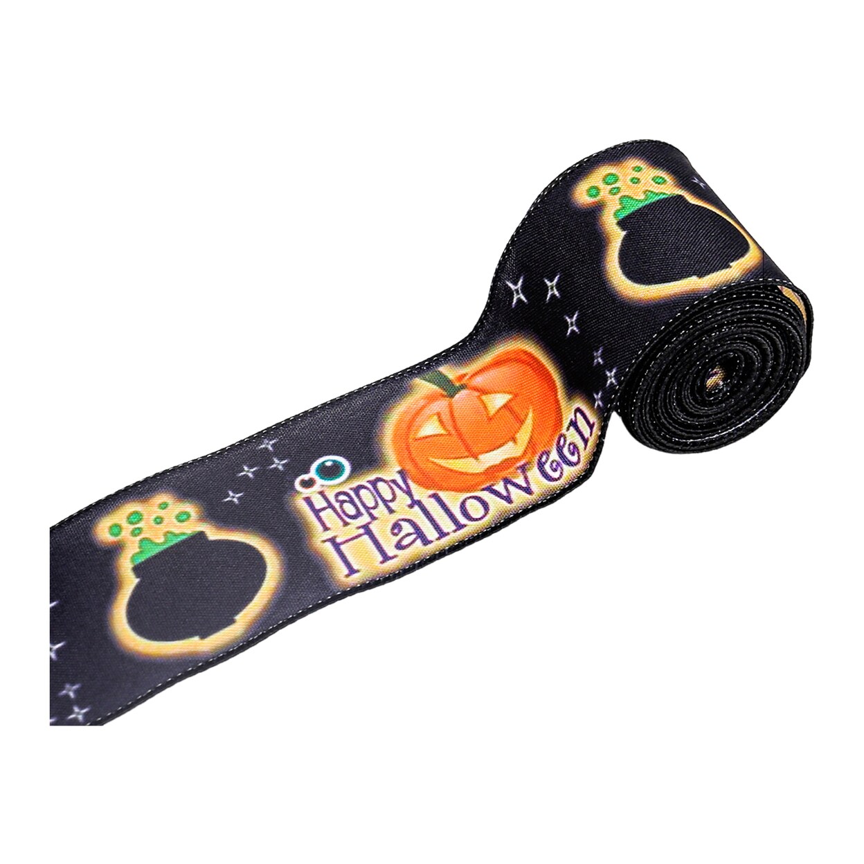 Halloween Wired Edge Ribbon Bat Spider Pumpkin Ribbon Halloween ...