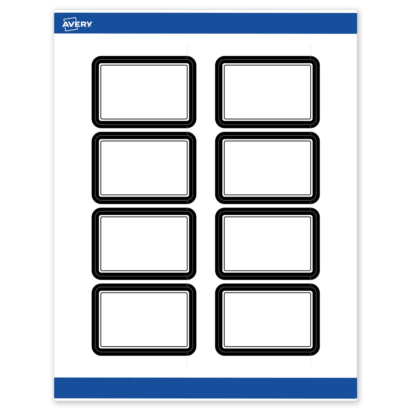 Avery Printable Rectangle Labels, Double Black Border, 2" x 3", Matte ...