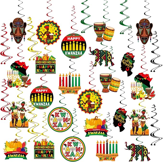 Happy Kwanzaa Party Decorations - African Traditional Holiday Hanging ...