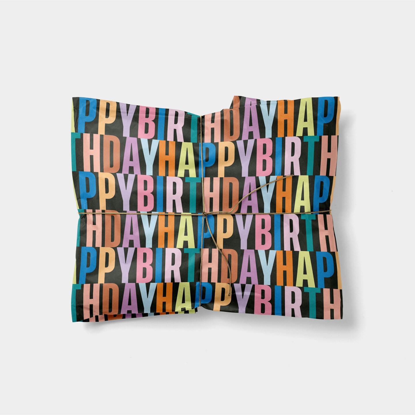 Colorful Letters "Happy Birthday" Gift Wrap III, Size: 36x72" Roll ...