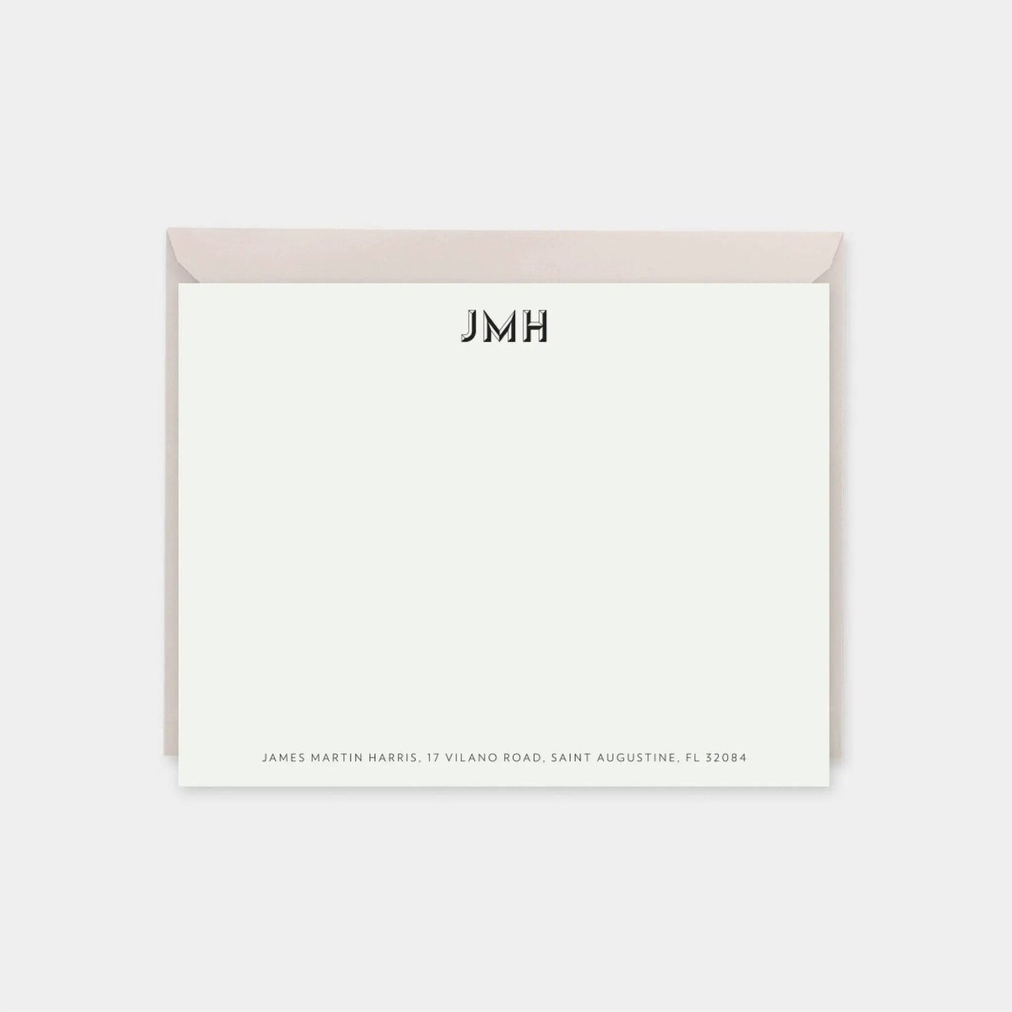 Monogram Note Cards with Beveled Type | Michaels