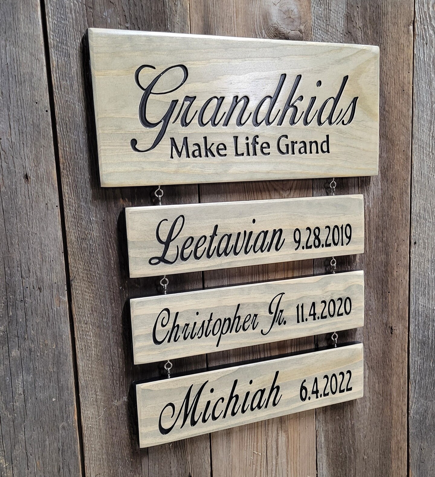 Custom, Grandkids Make Life Grand with Grandkids Names and Birthdates ...