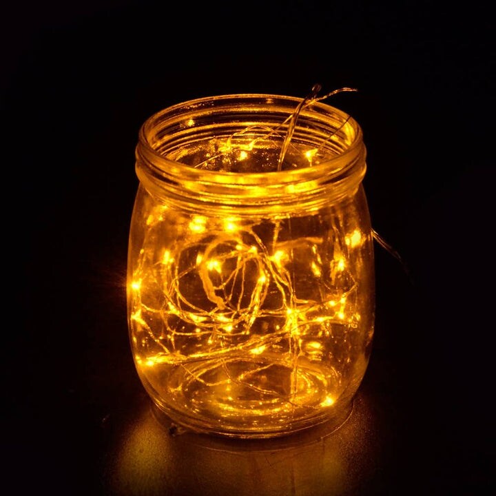 20 LED Copper String Light Battery Operated Yellow | Michaels