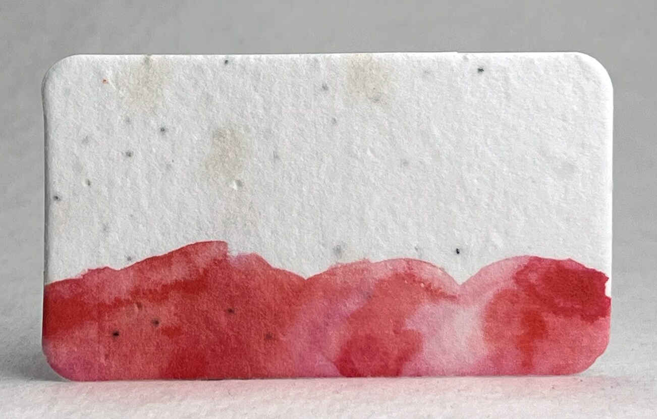 Wildflower Seed Paper Rounded Escort Card - Reds Pinks Yellows Swash ...