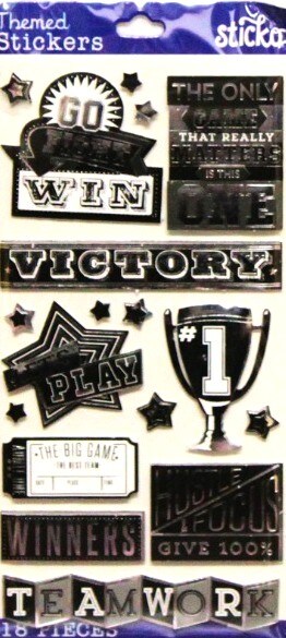 Sticko Sports Words Dimensional Stickers | Michaels