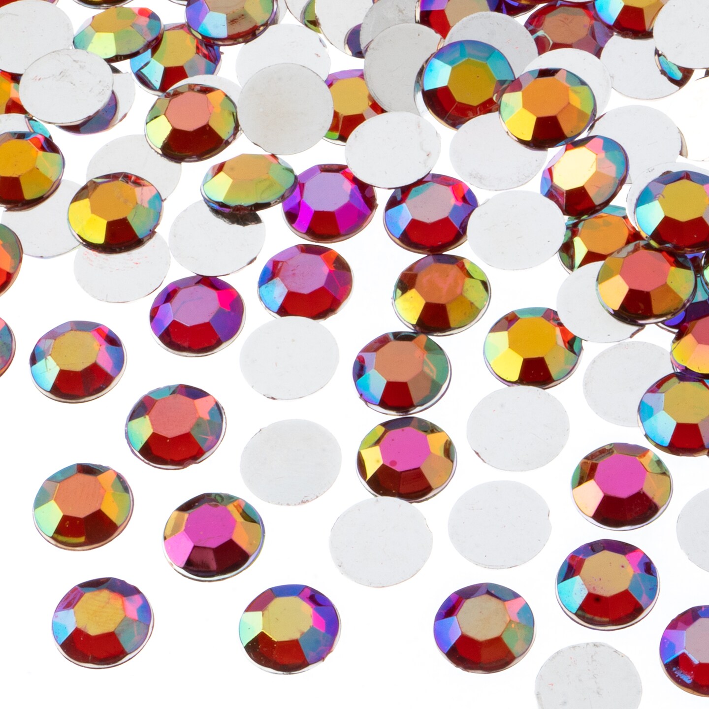 John Bead 10mm (SS45) Round Acrylic Flat Back Rhinestones, 500pcs ...