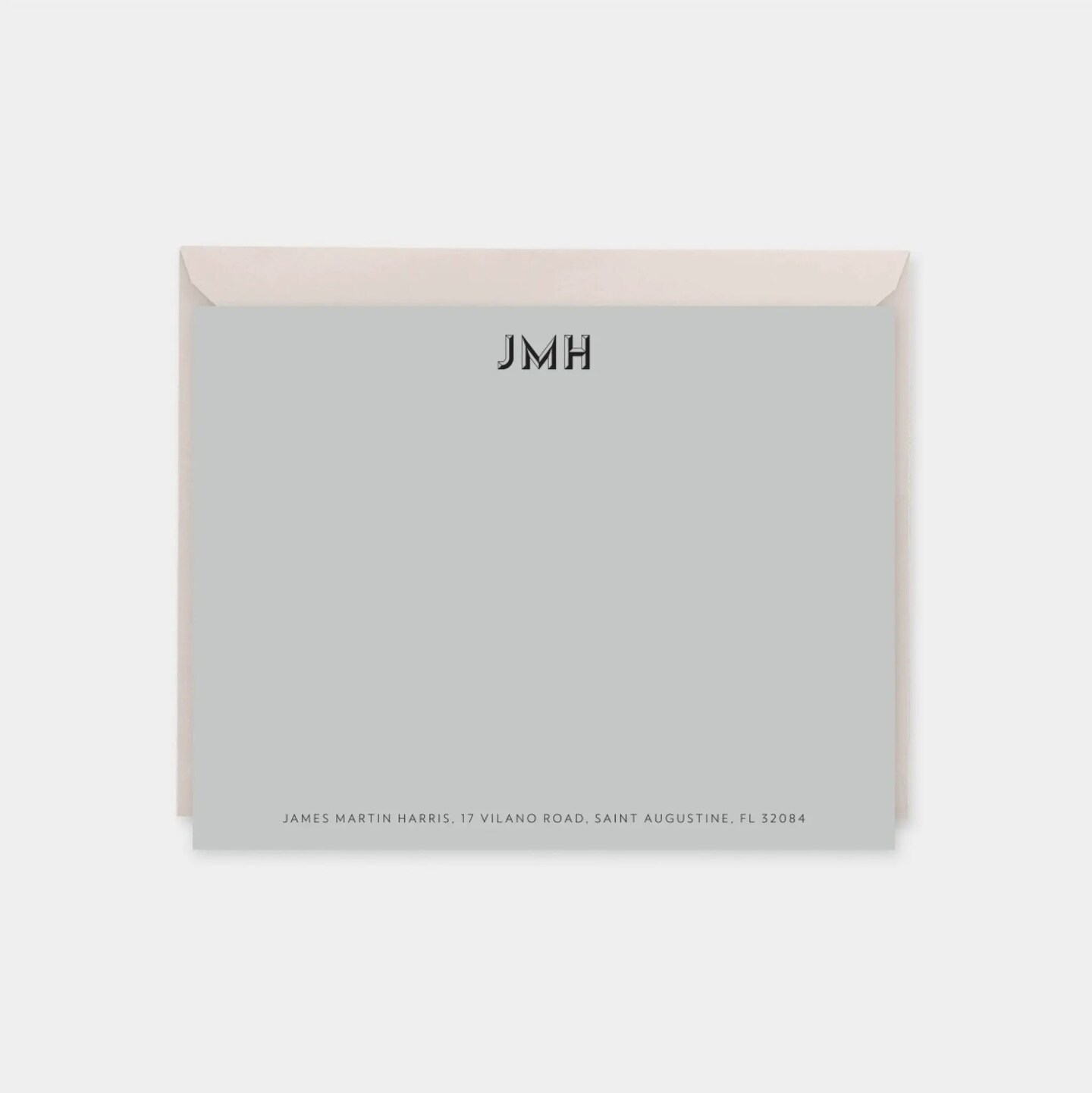 Monogram Note Cards with Beveled Type II | Michaels