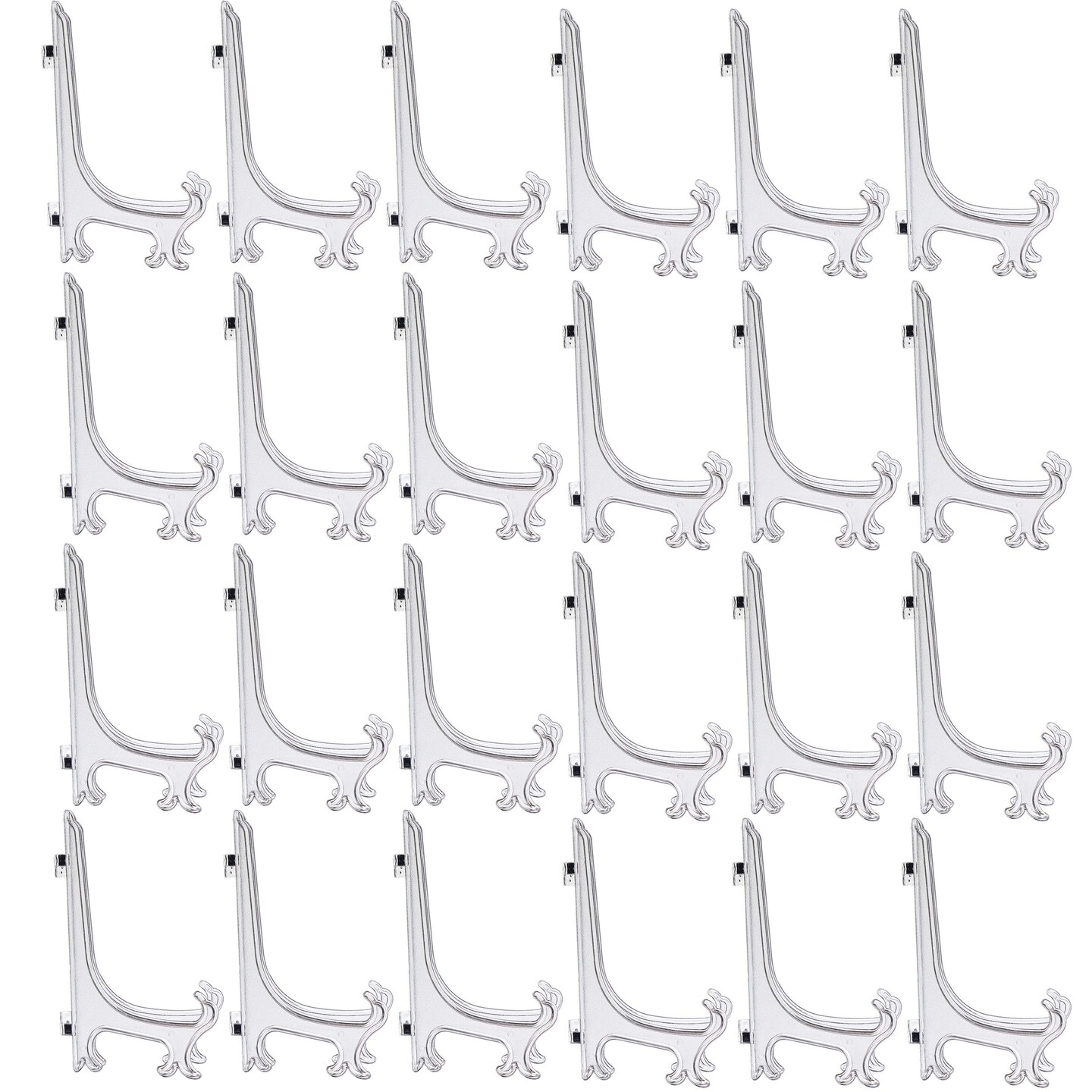 Plastic Easel Stands - 24-Pack Easel Display Stand Plate Holders for ...