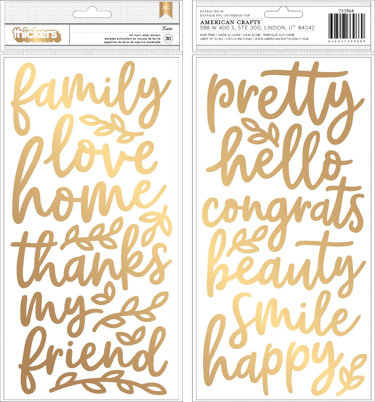 Jen Hadfield Along The Way Thickers Stickers 5.5"X11" 30/Pkg-Phrase ...
