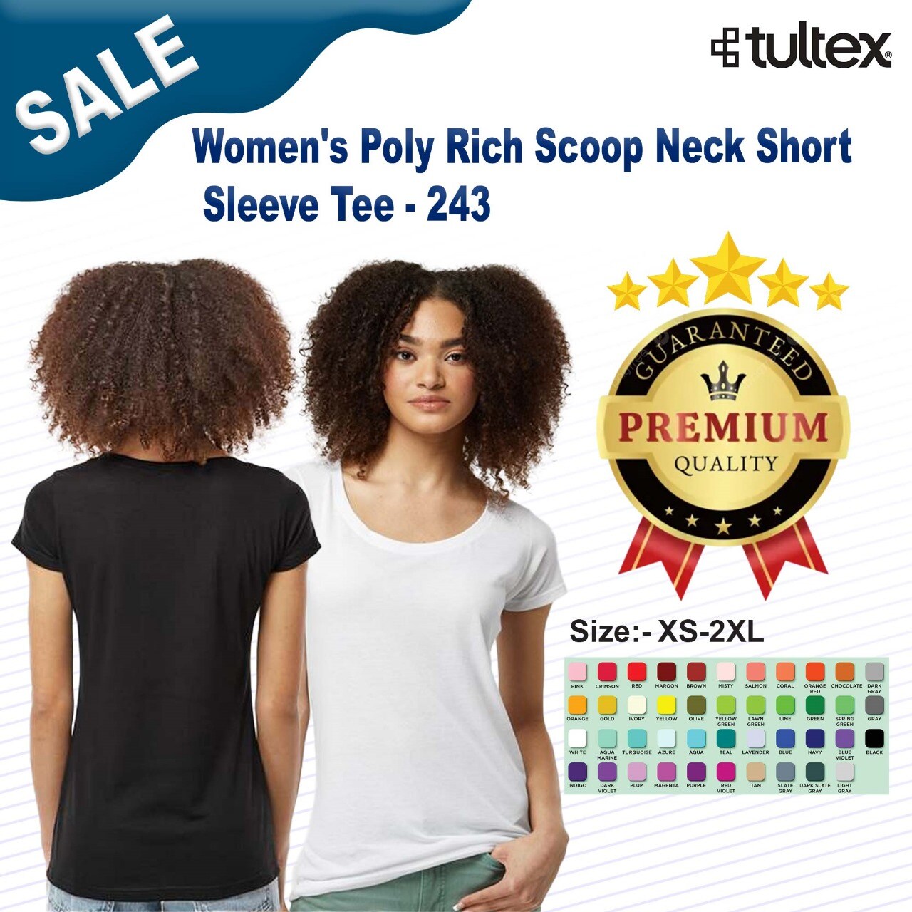 Tultex® Women's Poly Rich Scoop Neck Short Sleeve Tee | Michaels